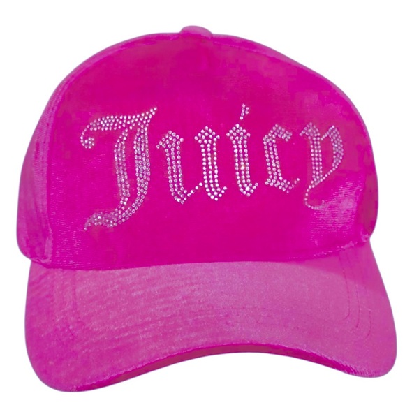 Juicy Couture | Accessories | Nwt Juicy Couture Velvet Pink Cap One ...